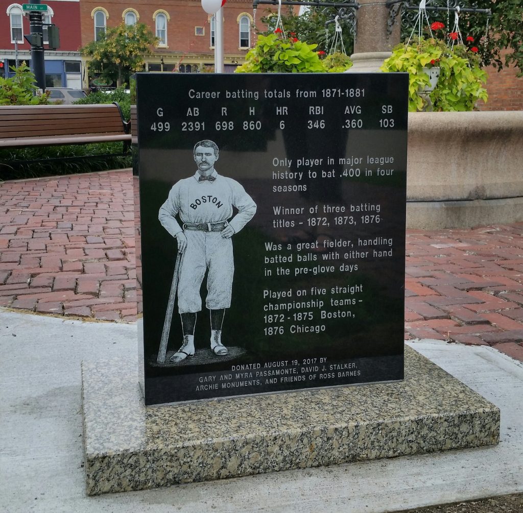 Ross Barnes Is First Baseball Pioneer Honored in Monument Series ...